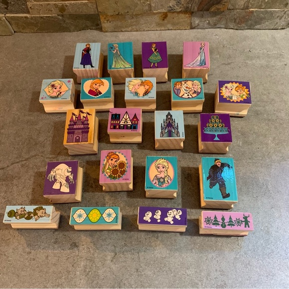 Disney | Design | Disney Princess Wood Rubber Stamp Lot Of 2 Stamps For ...